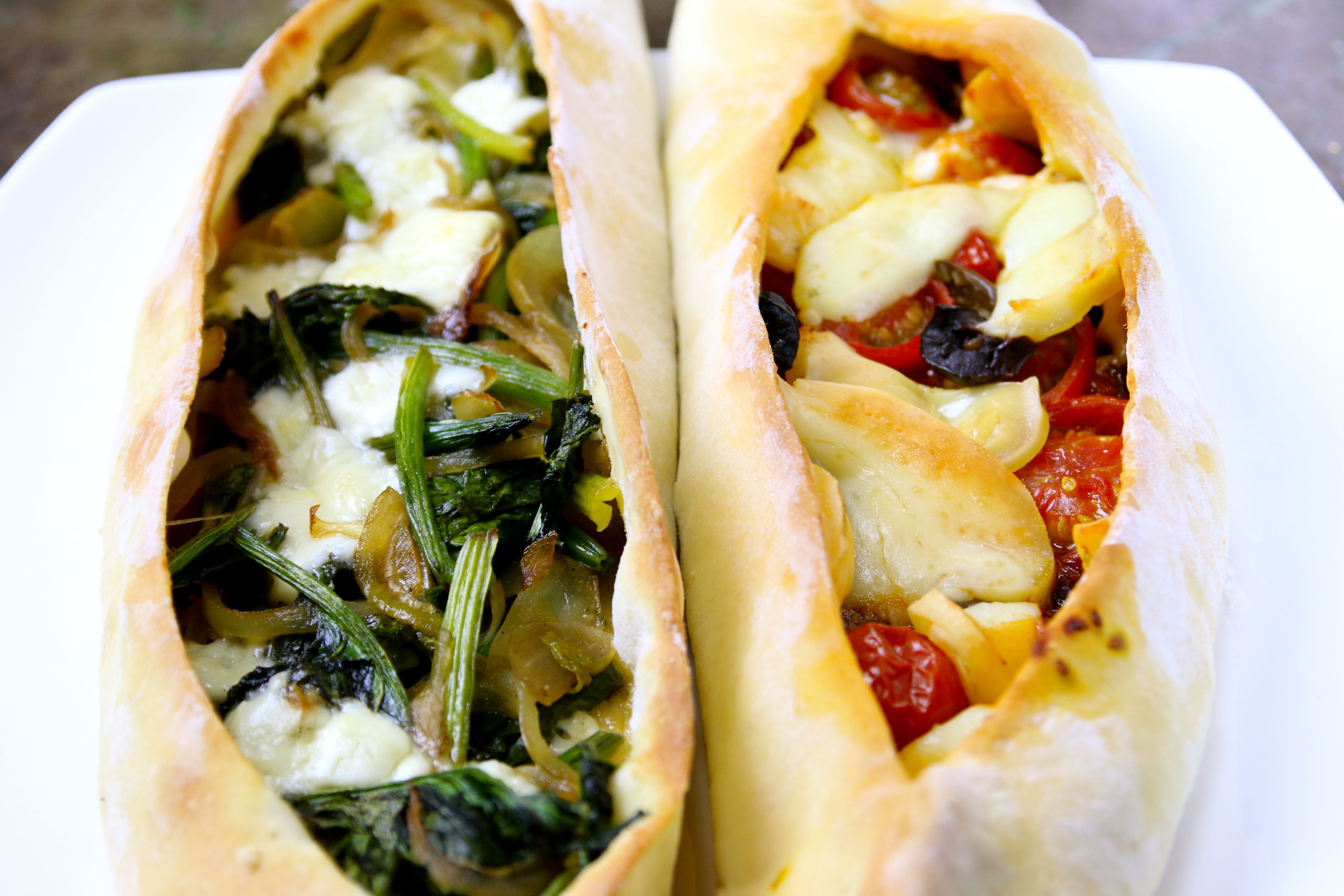 Turkish Pide: Spinach, Onion & Feta Cheese Pide, Mini Tomato, Olive ...